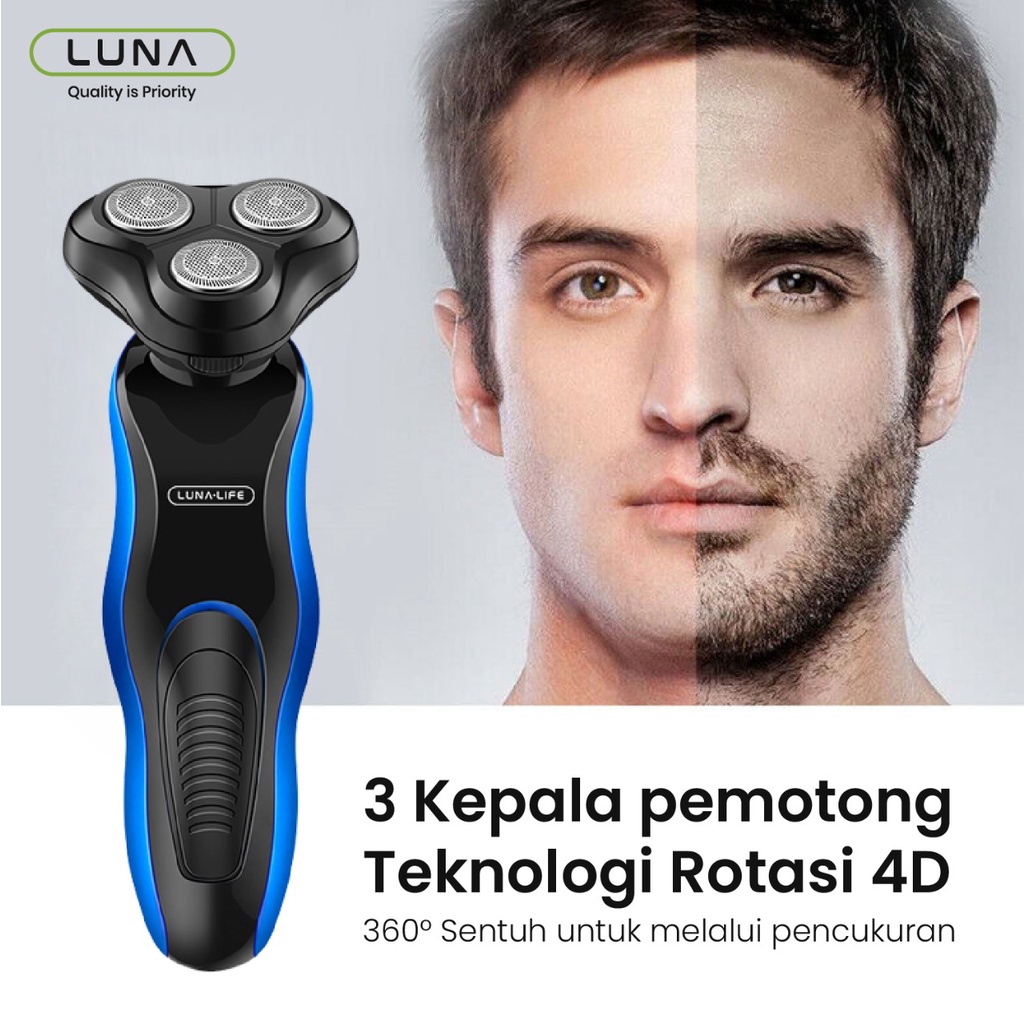 Jual Luna Life Alat cukur rambut elektrik shaver listrik pencukur kumis ...