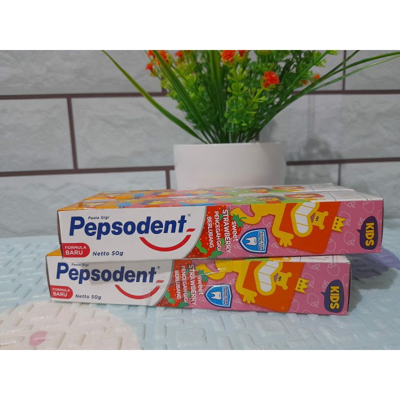 Jual PEPSODENT Kids Pasta Gigi Anak Toothpaste Strawberry 50G(KEMASAN ...