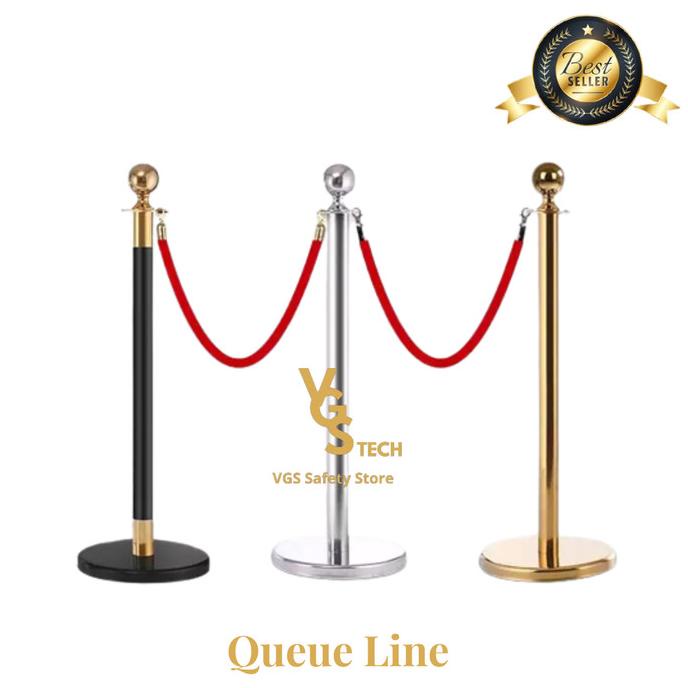 Jual Tiang Antrian Gold Queue Line | Shopee Indonesia
