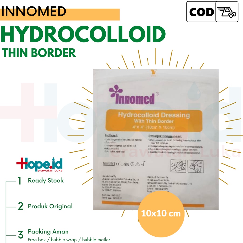 Jual Hydrocolloid Innomed 10 cm x 10 cm Thin | Shopee Indonesia