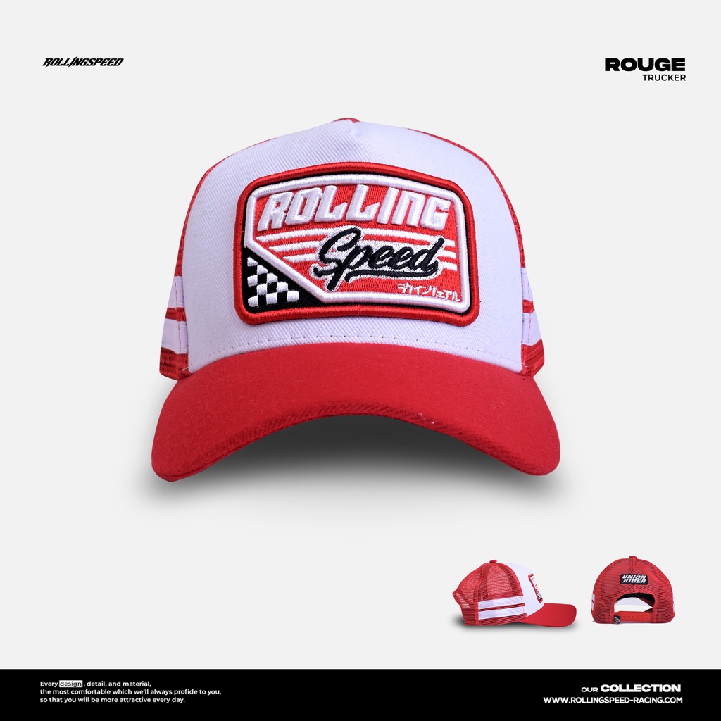 Jual Rollingspeed - Rouge Hat Red - Topi Merah Putih | Shopee Indonesia