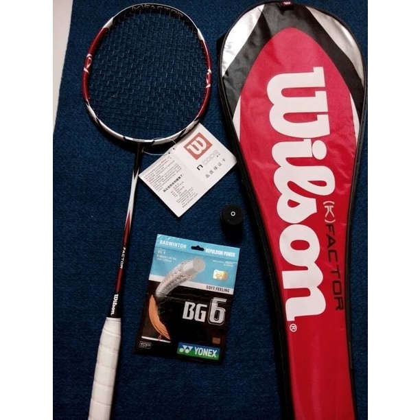 Jual Raket Promo Paket Raket Badminton Wilson K Faktor + Bg 66(Pasang ...