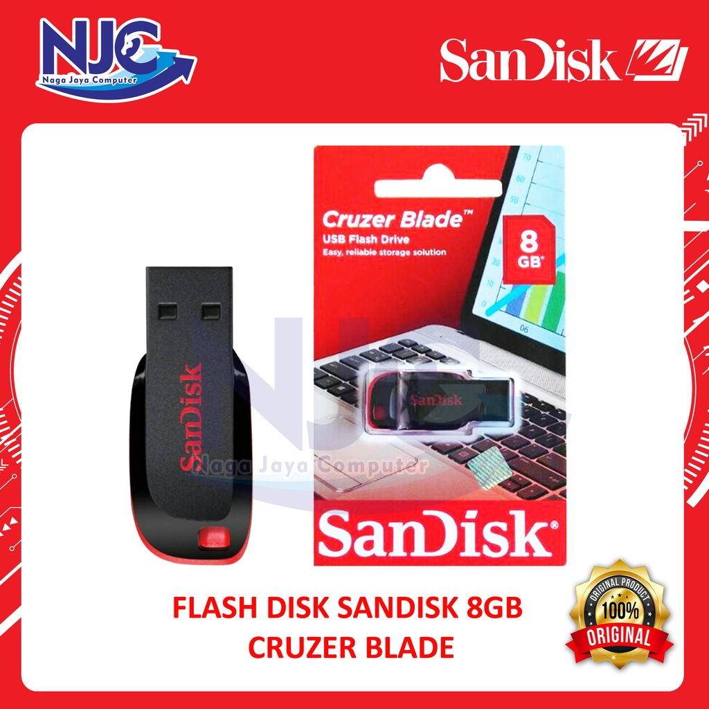 Jual FLASHDISK SANDISK CRUZER BLADE CZ50 8GB 16GB 32GB 64GB 128GB ...