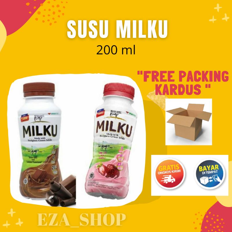 Jual SUSU MILKU Coklat / Strawberry 200ml | Shopee Indonesia