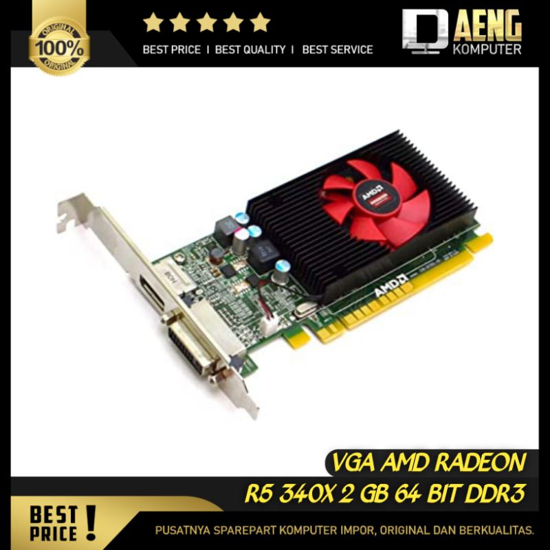 Jual VGA Card PC Amd Radeon R5 340X 2 GB 64 Bit DDR3 Profil Standar ...