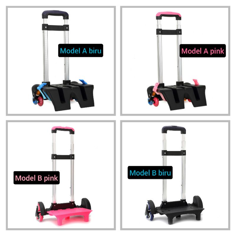 Jual troli 6 roda 3 roda tas anak sekolah trolley troly roda 3 lipat ...