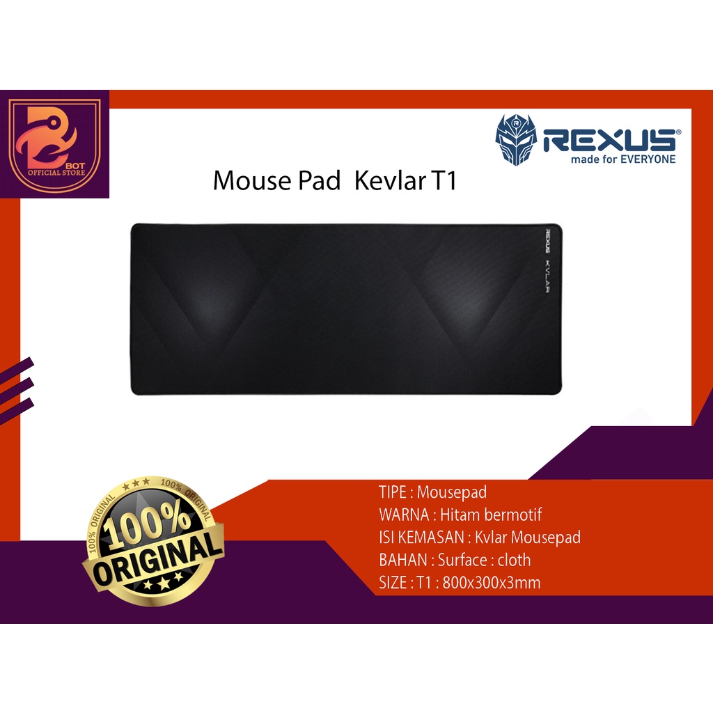 Jual Mousepad Gaming Rexus Kevlar T1 T3 New Motif Original | Shopee ...