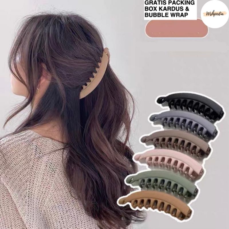 Jual banana clip doff jepit rambut wanita korea jepitan cantik ...