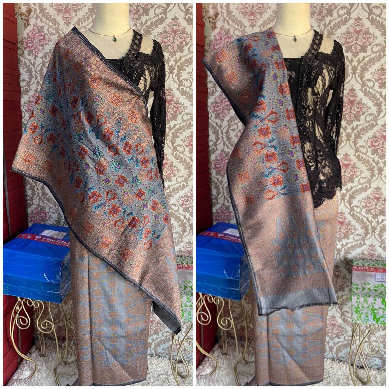 Jual Songket Palembang Limar Antik Tembaga Sartibi Ori | Shopee Indonesia
