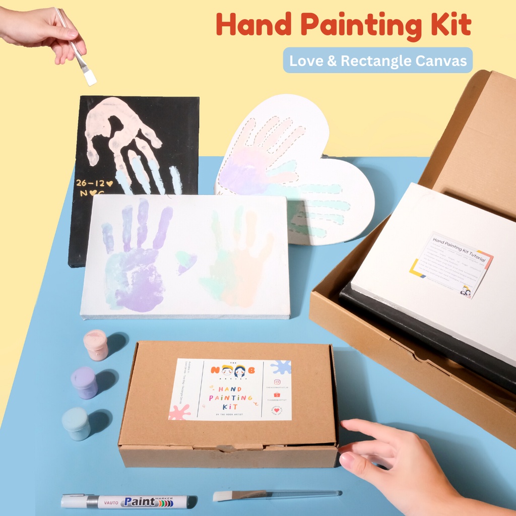 Jual Hand Painting Kit Canvas & Love Canvas By The Noob Artist | Canvas ...
