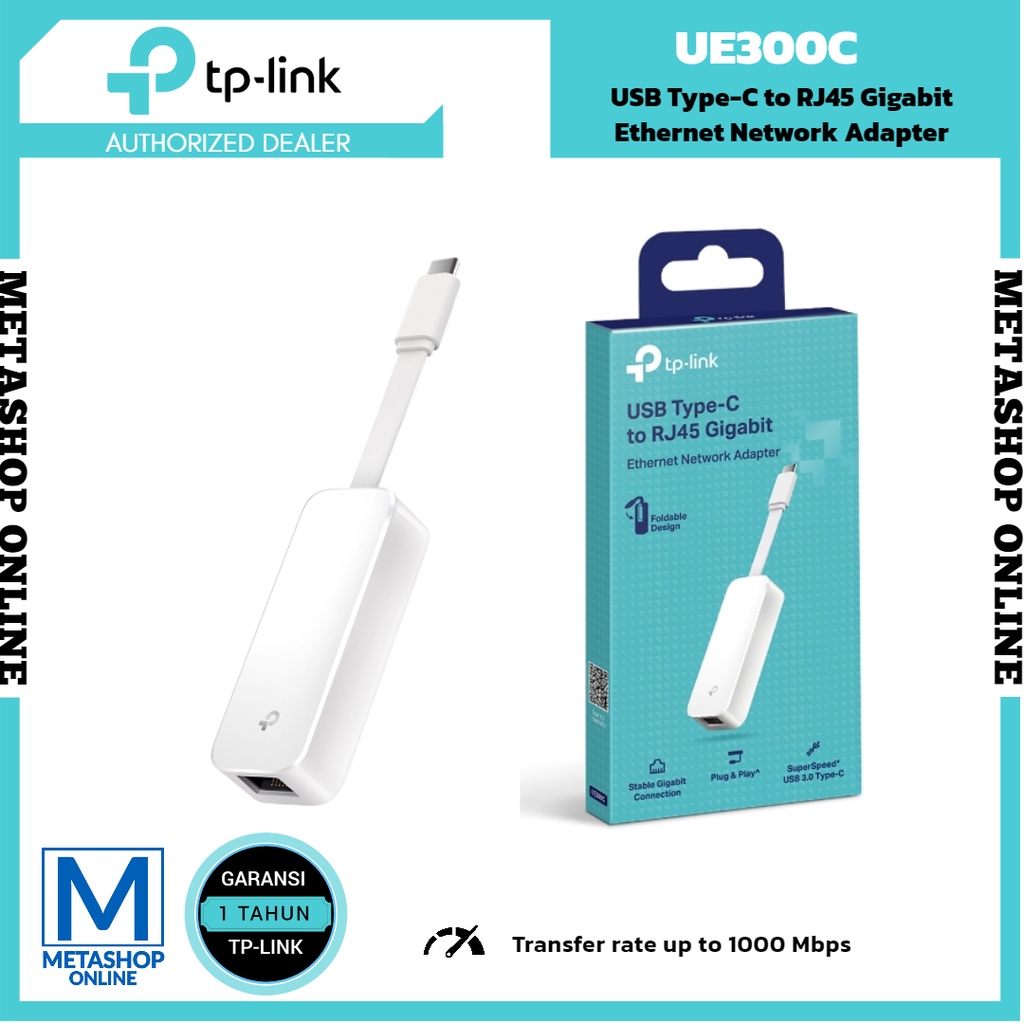 Jual Tp-link UE300C USB Type-C to RJ45 Gigabit Ethernet Network Adapter ...