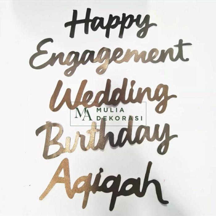 Jual Backdrop Tulisan Dekorasi Backdrop Happy Wedding Engagement ...