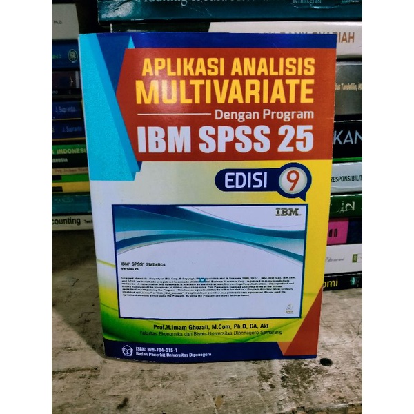 Jual Aplikasi Analisis Multivariate SPSS 25 Edsi 9 by Imam Ghozali | Shopee Indonesia