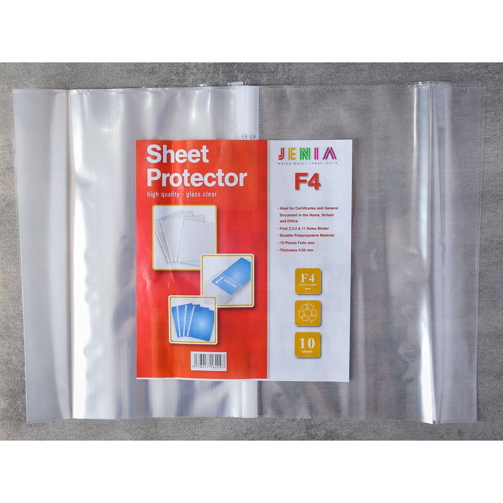 Jual Sheet Protector / PP Pocket Folio/F4 (Isi 10 Lembar / Sheets ...
