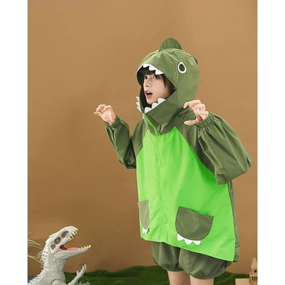 Jual Green Dino Jacket Dinosaurus Jaket Dinosaur Hoodie Anima Lover ...