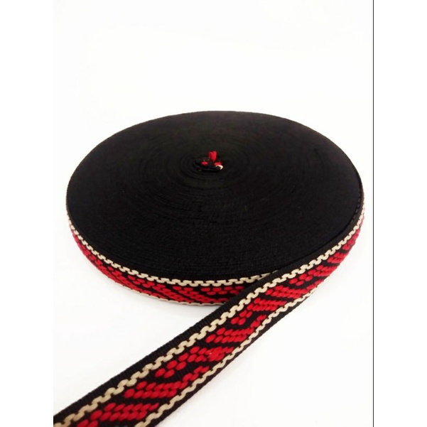Jual bisban tali webbing motif tampar ukuran 2,5 cm 1 rol panjang 26 ...
