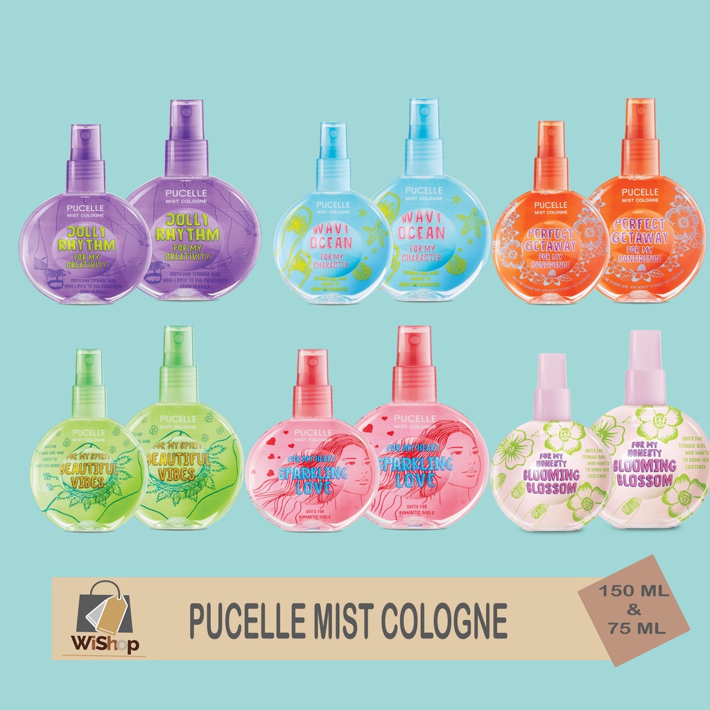 Jual PUCELLE MIST COLOGNE 150ML ( Sparkling Love, Jolly Rhythm,Wavy ...