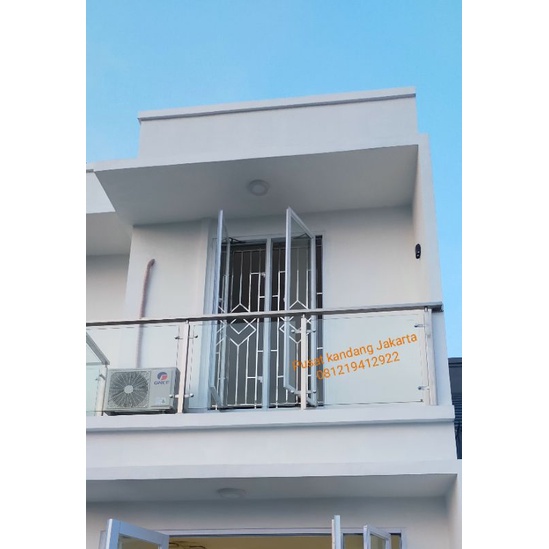 Jual railing balkon kaca stainless steel.reling tangga. | Shopee Indonesia