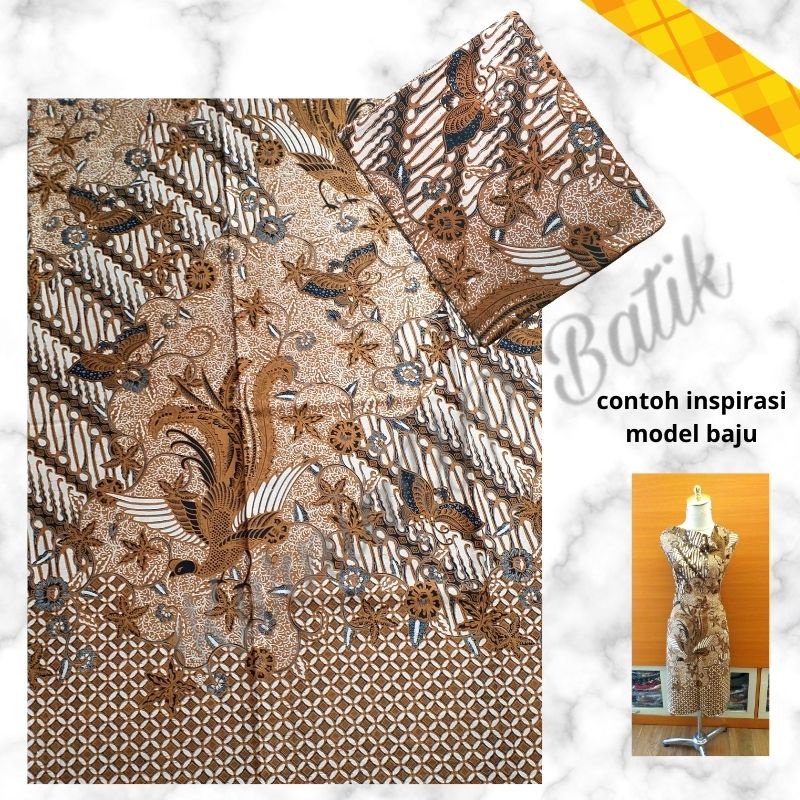 Jual Kain Batik Sogan Motif Kawang Burung | Shopee Indonesia