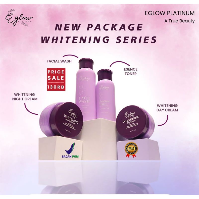 Jual EGLOW PLATINUM WHITENING / ACNE / ULTIMATE ( KEMASAN BARU SEMUA ...
