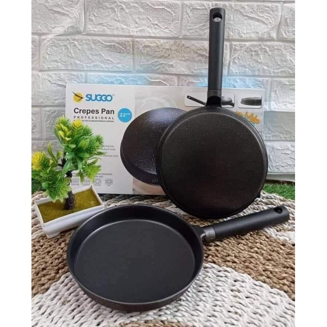 Jual Suggo Crepes Pan 22 cm Wajan Kwalik Crepes Maker SG-DCRP22 ...