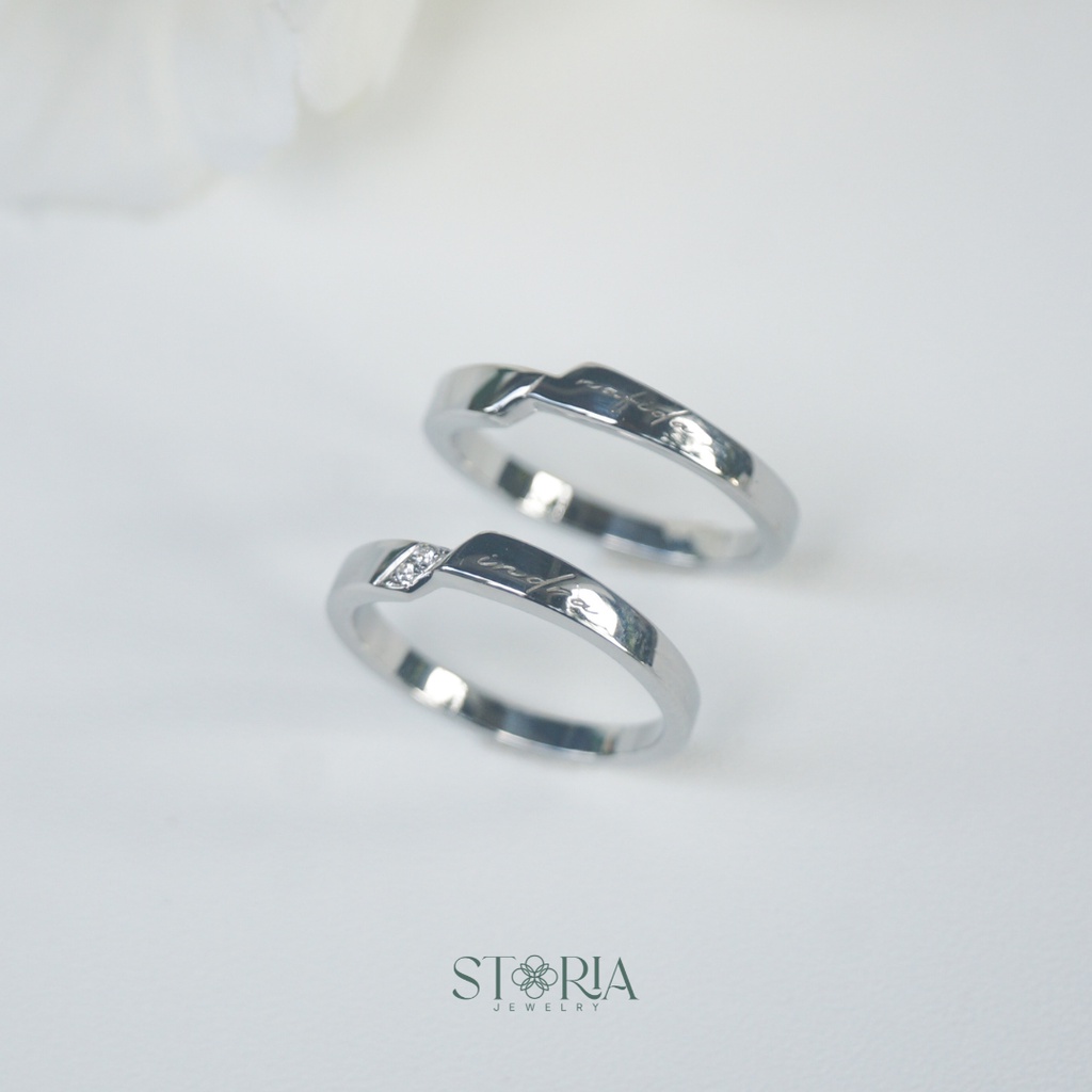 Jual Cincin Kawin Couple Perak Sterling Silver 925 SS-89 Nikah Tunangan ...