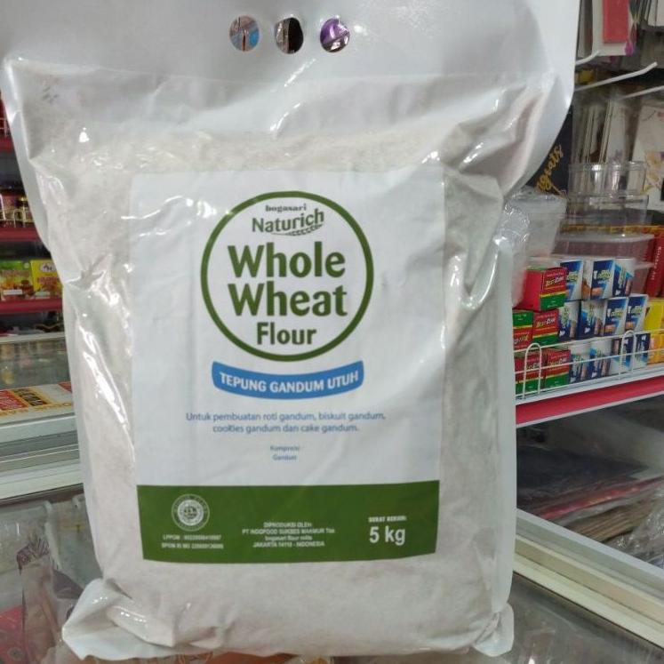 Jual CODEGg5G0--Bogasari Tepung Gandum Whole Wheat Flour 1kg | Shopee ...