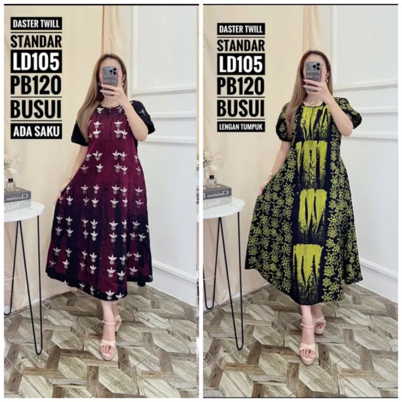 Jual Daster twill tebal daster payung tali samping floy cantik motif ...