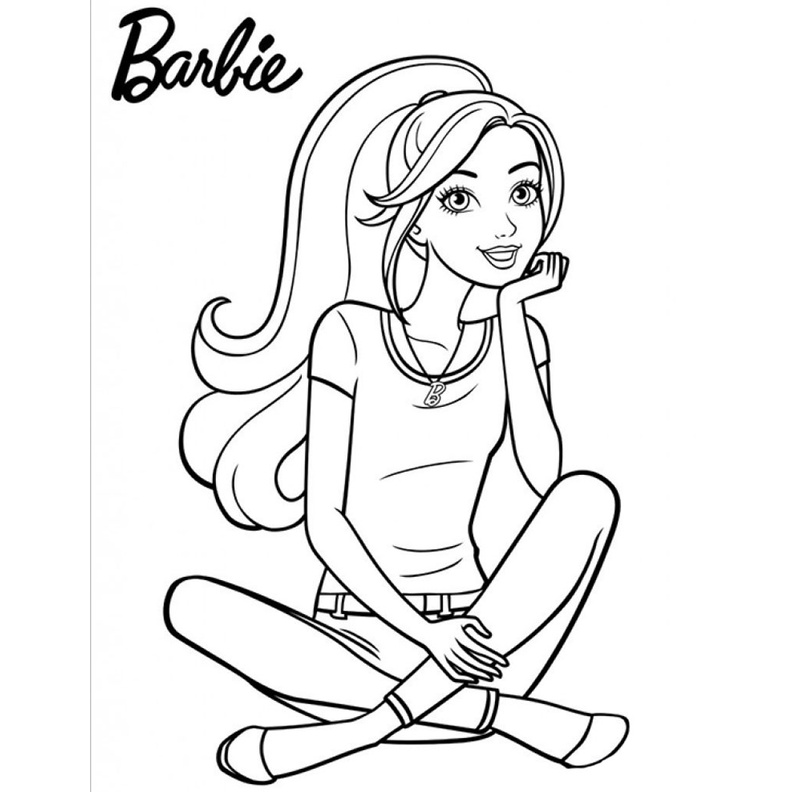 Jual Gambar Sketsa Mewarnai / Barbie / Part 3 / Gambar Sketsa / Gambar ...