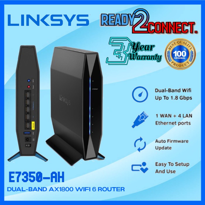 Jual Linksys E7350 Dual-Band AX1800 WiFi 6 Router | Shopee Indonesia