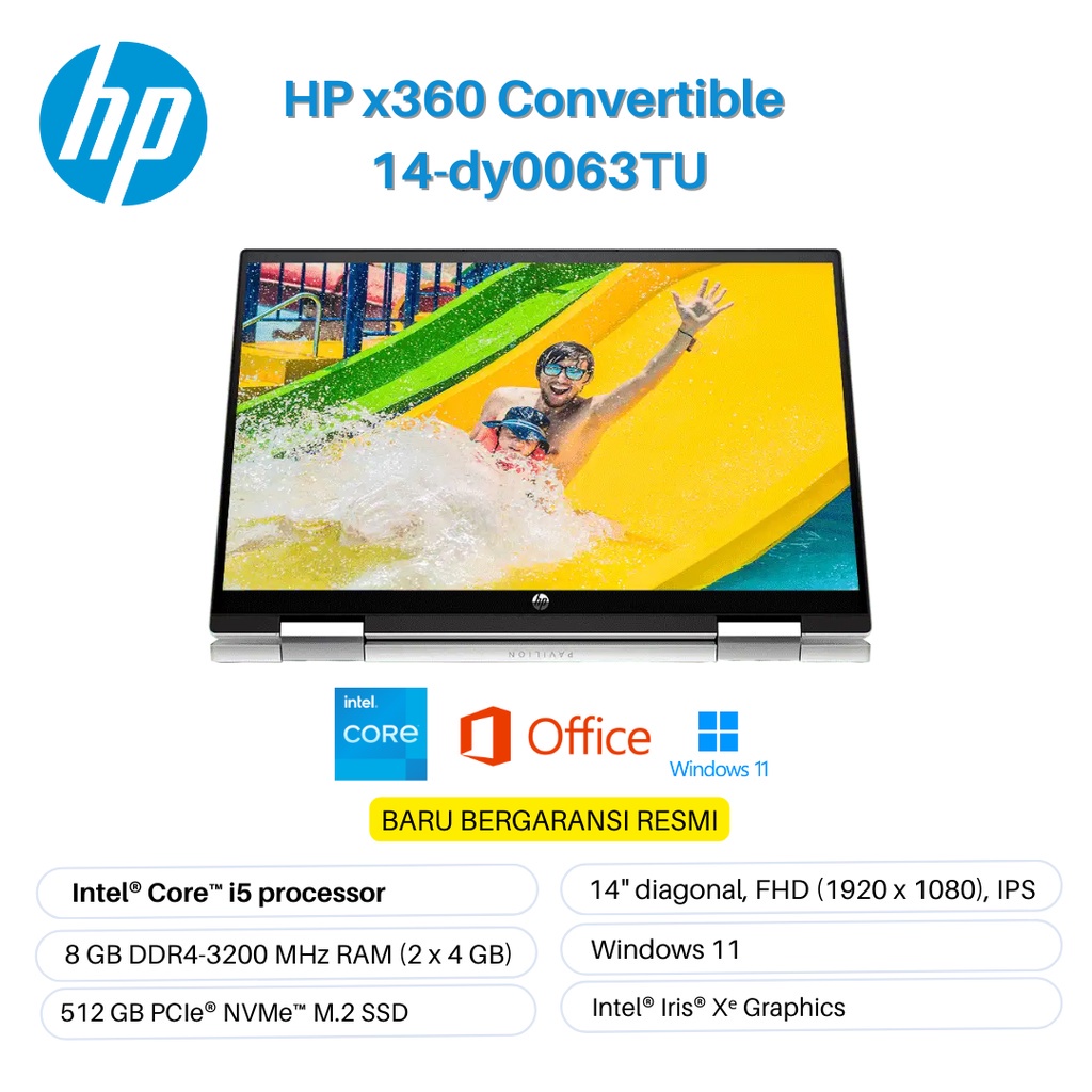 Jual HP Pav x360 Convertible 14-dy0063TU Intel Core i5-1135G7/8GB ...