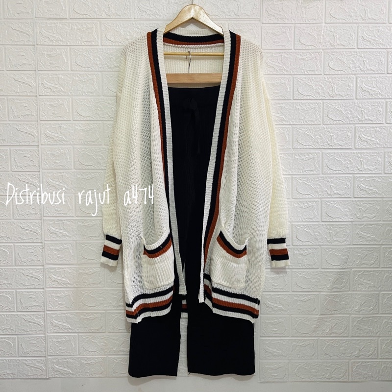 Jual ONESET CARDIGAN RAJUT LONG CARDI LUNA OVERSIZE SETELAN KULOT DAN ROK | Shopee Indonesia