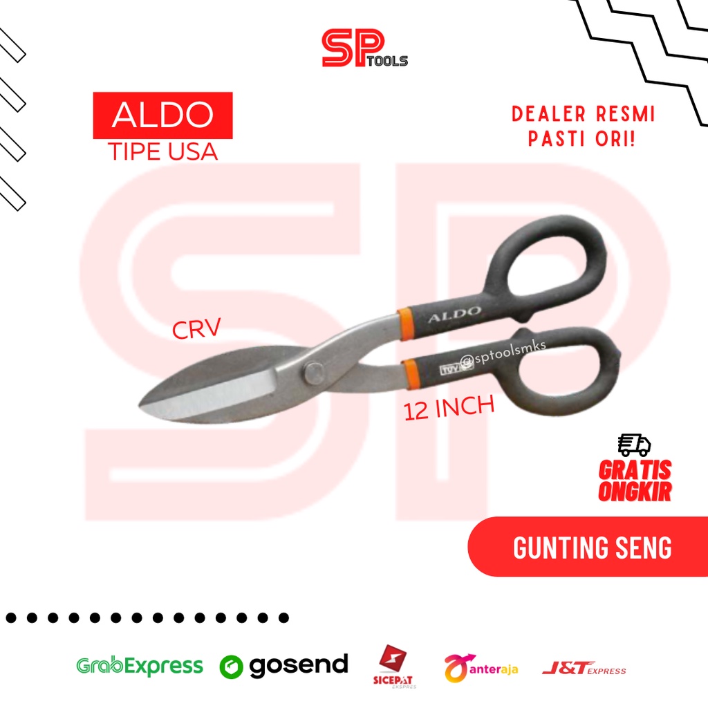 Jual GUNTING SENG / BESI / PLAT / HOLO / HOLLOW 12" 12 INCH ALDO TIPE ...