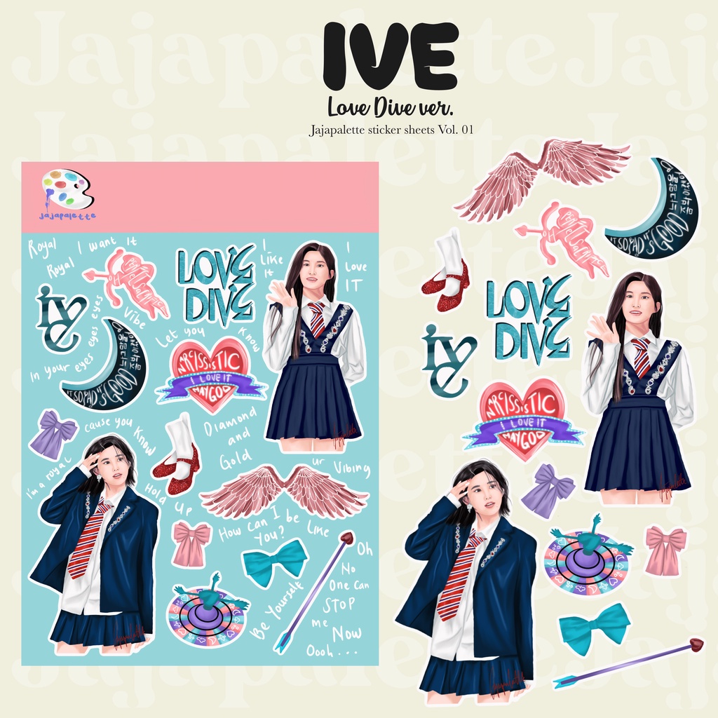 Jual STIKER Aesthetic KPOP IVE Deco STICKERS for Bujo Vintage | Shopee ...