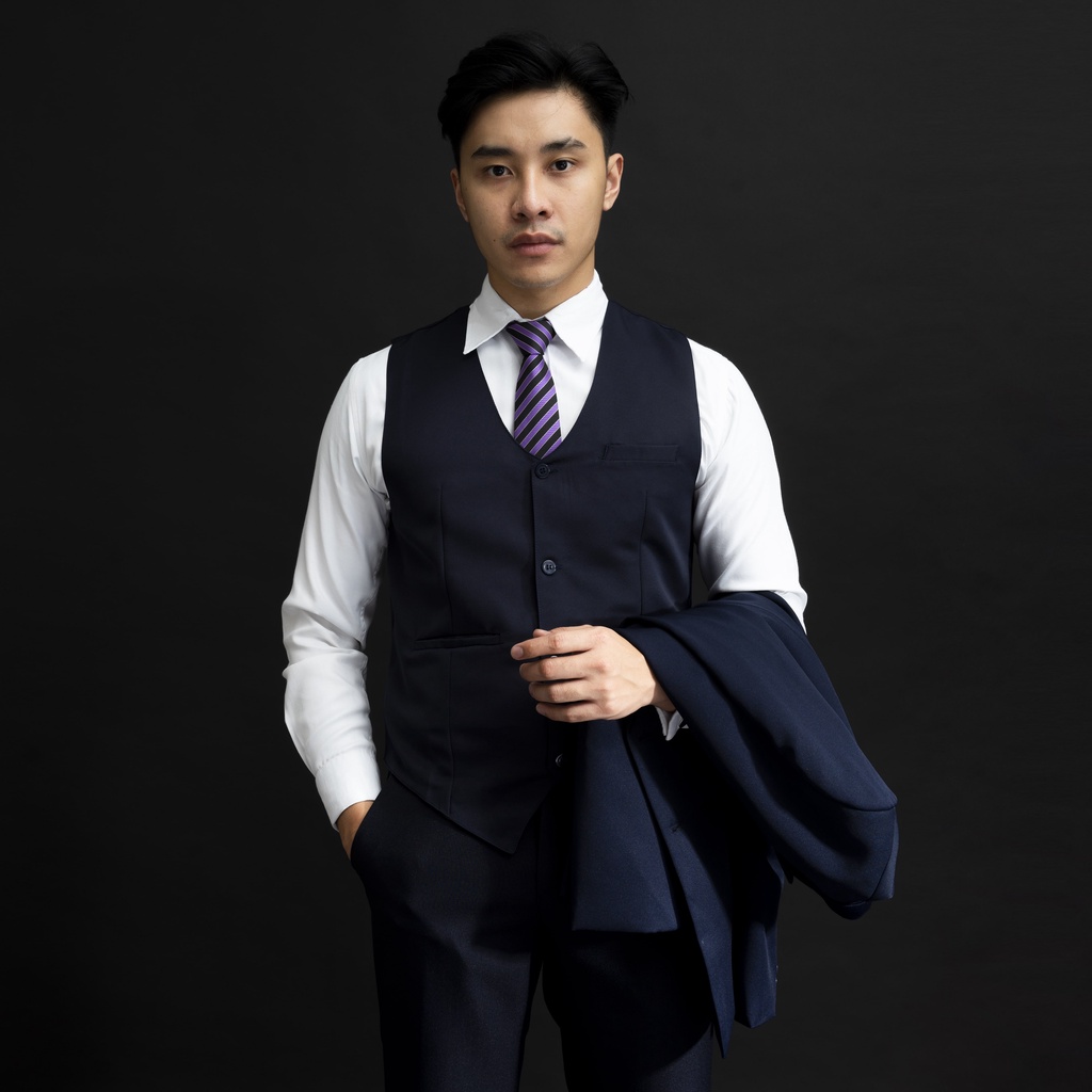 Jual Houseofcuff Vest / Rompi Formal Biru Navy waistcoat wedding tuxedo ...