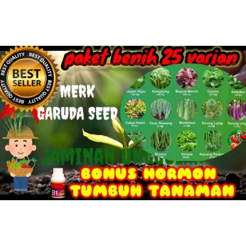 Jual benih sayuran paket 25 varian gampang tumbuh | Shopee Indonesia