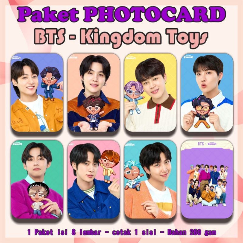Jual 8 lbr [ READY STOCK ] - PAKET PHOTOCARD BTS KINGDOM TOYS 2022 ...