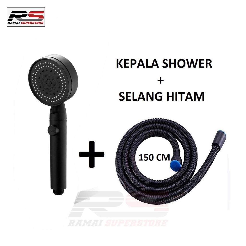 Jual Kepala Shower Mandi Hitam dan Silver Premium | Shopee Indonesia