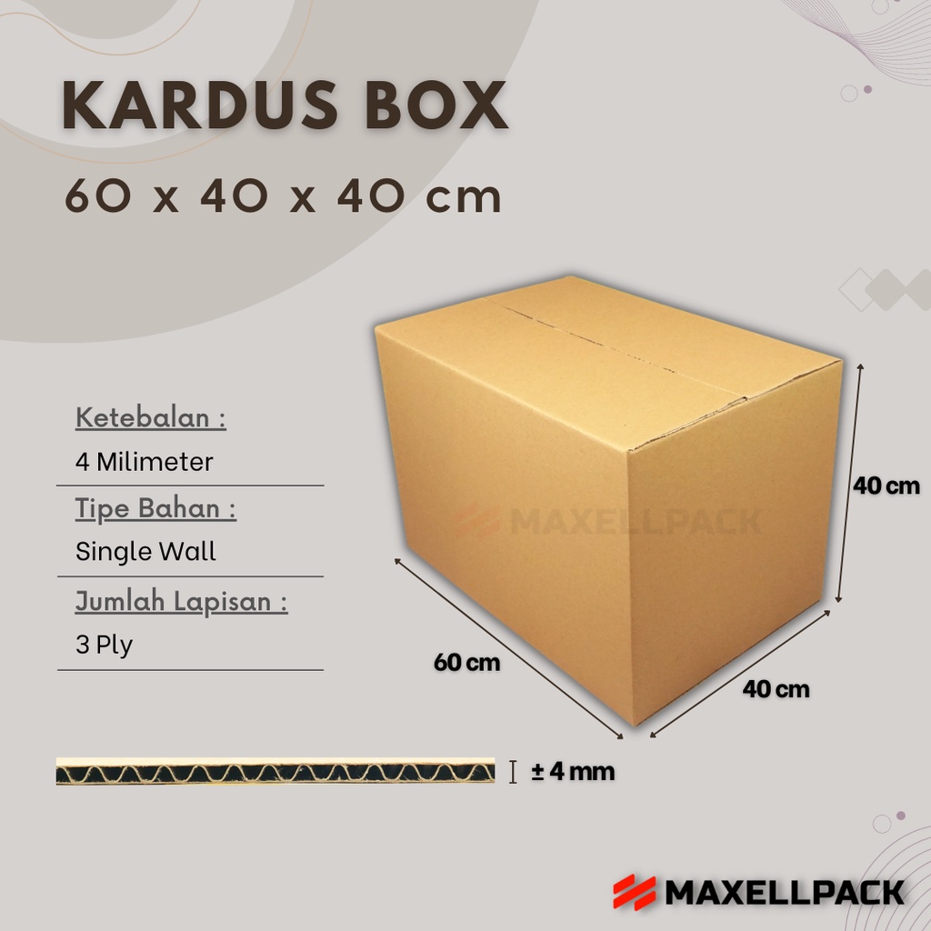 Jual Kardus Karton Box Besar 60x40x40 CM Dus Packing Packaging Pindahan ...