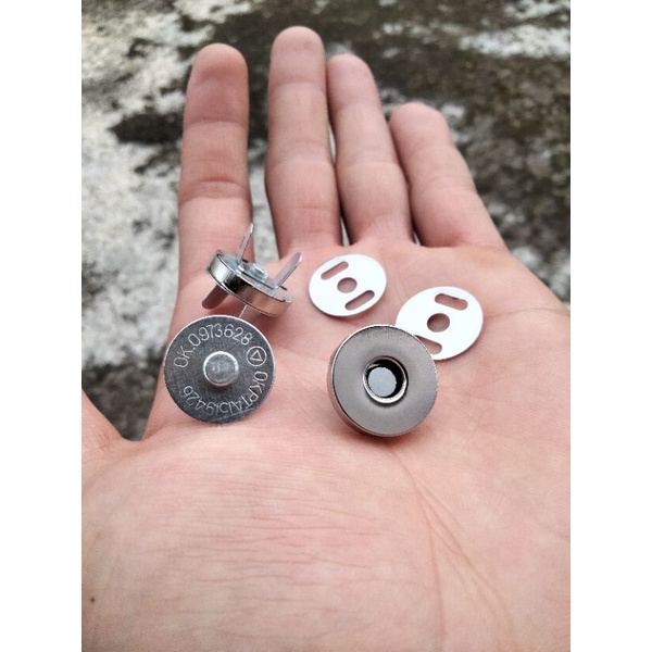Jual 12 Pcs Kancing Magnet Nikel Kancing Magnet 18 mm Dan 14 mm Untuk ...