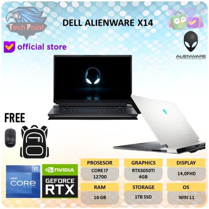 Jual Laptop Dell Alienware X14 Rtx3050Ti 4Gb Core I7 12700 16Gb 1Tb Ssd ...