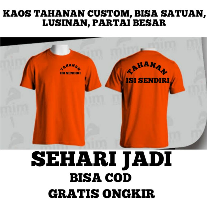 Jual Kaos Tahanan Custom Satuan - Sablon Kaos Tahanan Custom Satuan ... Jual Kaos Tahanan Custom Satuan - Sablon Kaos Tahanan Custom Satuan ...