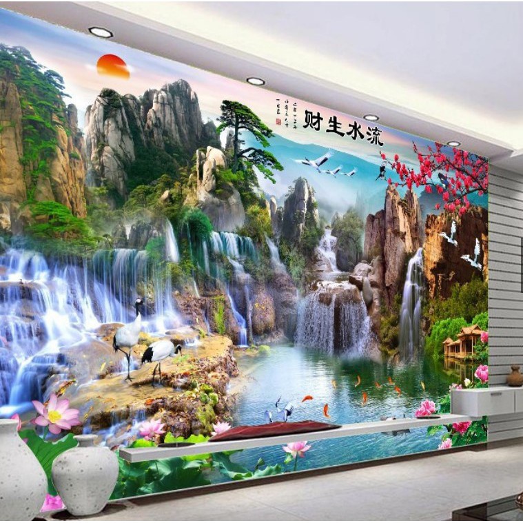 Jual Wallpaper Custom 3d Pemandangan Alam Walpaper Hiasan Dinding Air
