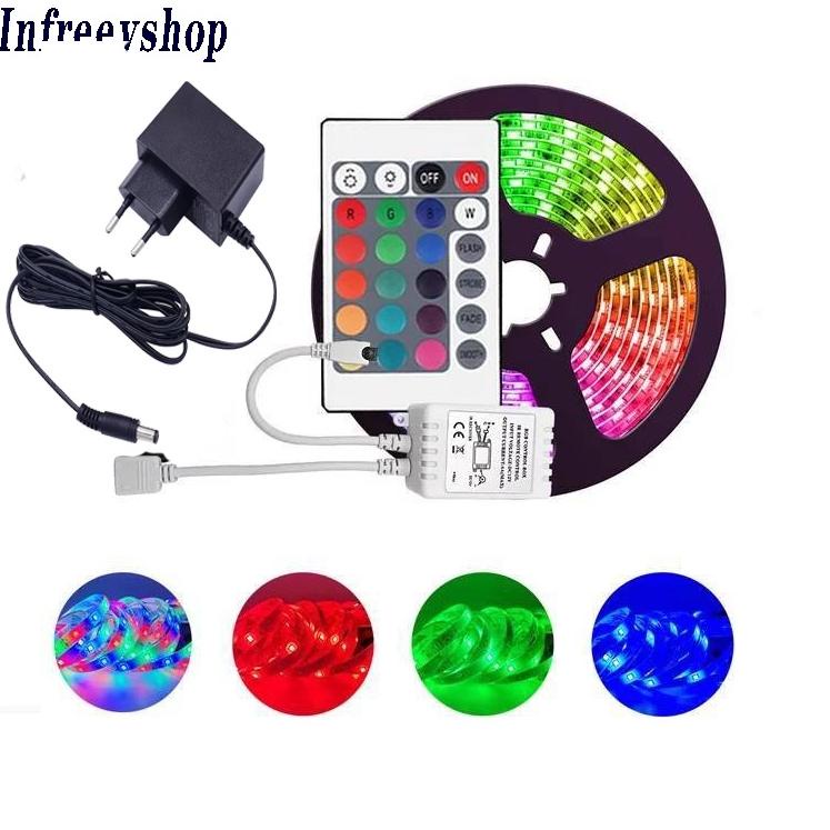 Jual [KODE J9] LAMPU LED STRIP RGB 3528 WARNA WARNI 5 meter DEKORASI ...