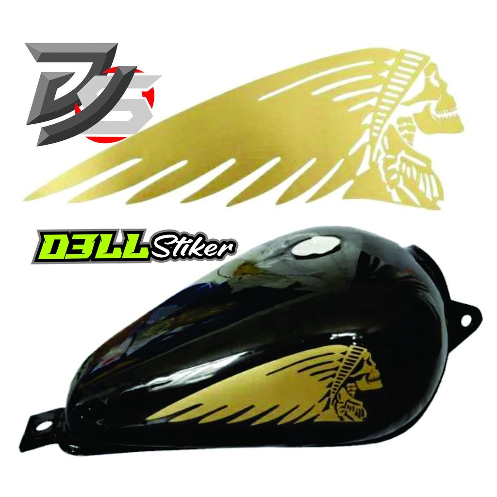 Jual Sticker cutting motor harley untuk tanki indian keren / stiker ...