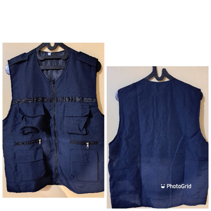 Jual rompi biru dongker nevy#rompi kegiatan#rompi wartawan | Shopee Indonesia