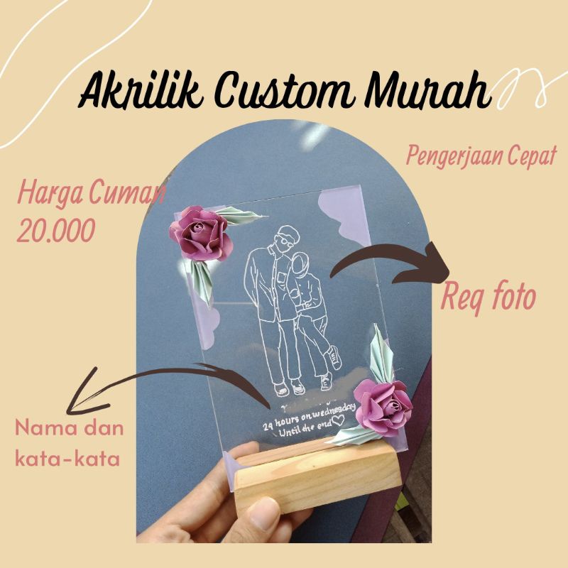 Jual [COD][Acrylic Led] AKRILIK ILUSTRASI KARAKTER / Box hampers ...