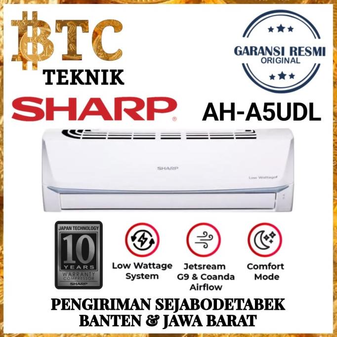 Jual AC SHARP AH - AP 5 UDL 1/2 PK R32 AH-A5UDL + PASANG INSTALASI | Shopee Indonesia