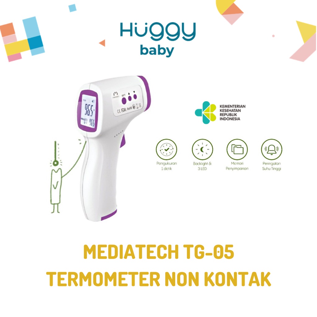 Jual Mediatech TG-05 Termometer Non Contact Infrared Non Kontak ...