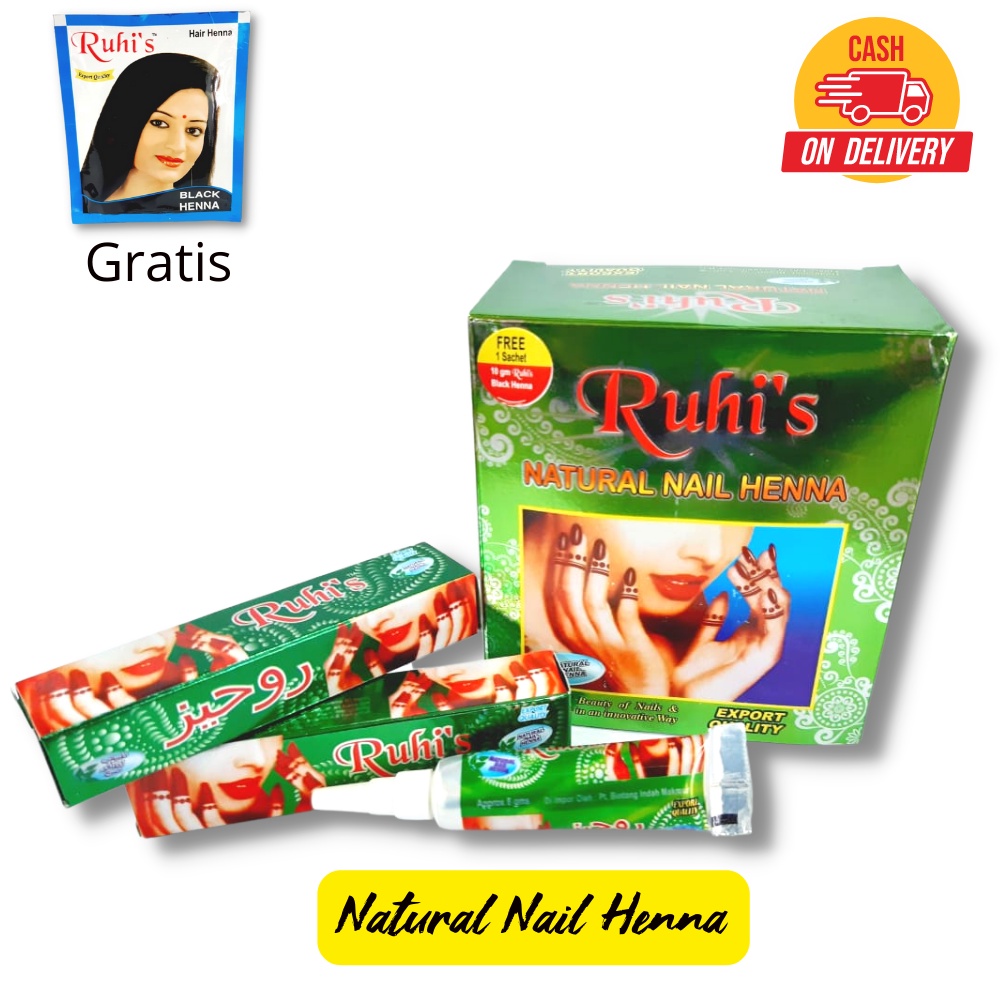 Jual Ruhis Nail Henna Natural isi 12 pcs - Ruhi's Hena Kuku - Pacar Kuku Asli - Cat Kuku Halal ...
